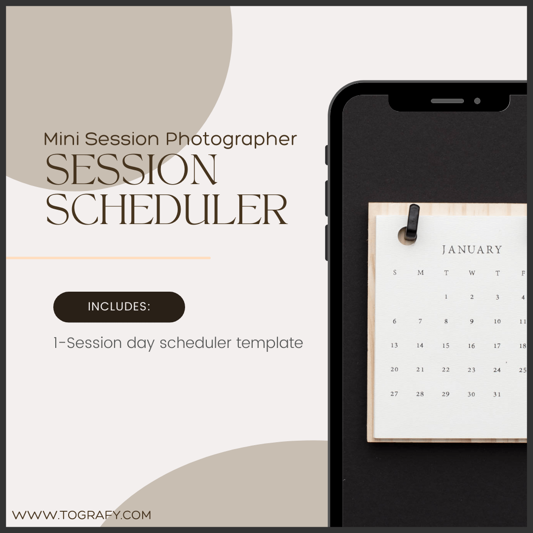 Mini Session Scheduler for Professional Photographers | Tografy