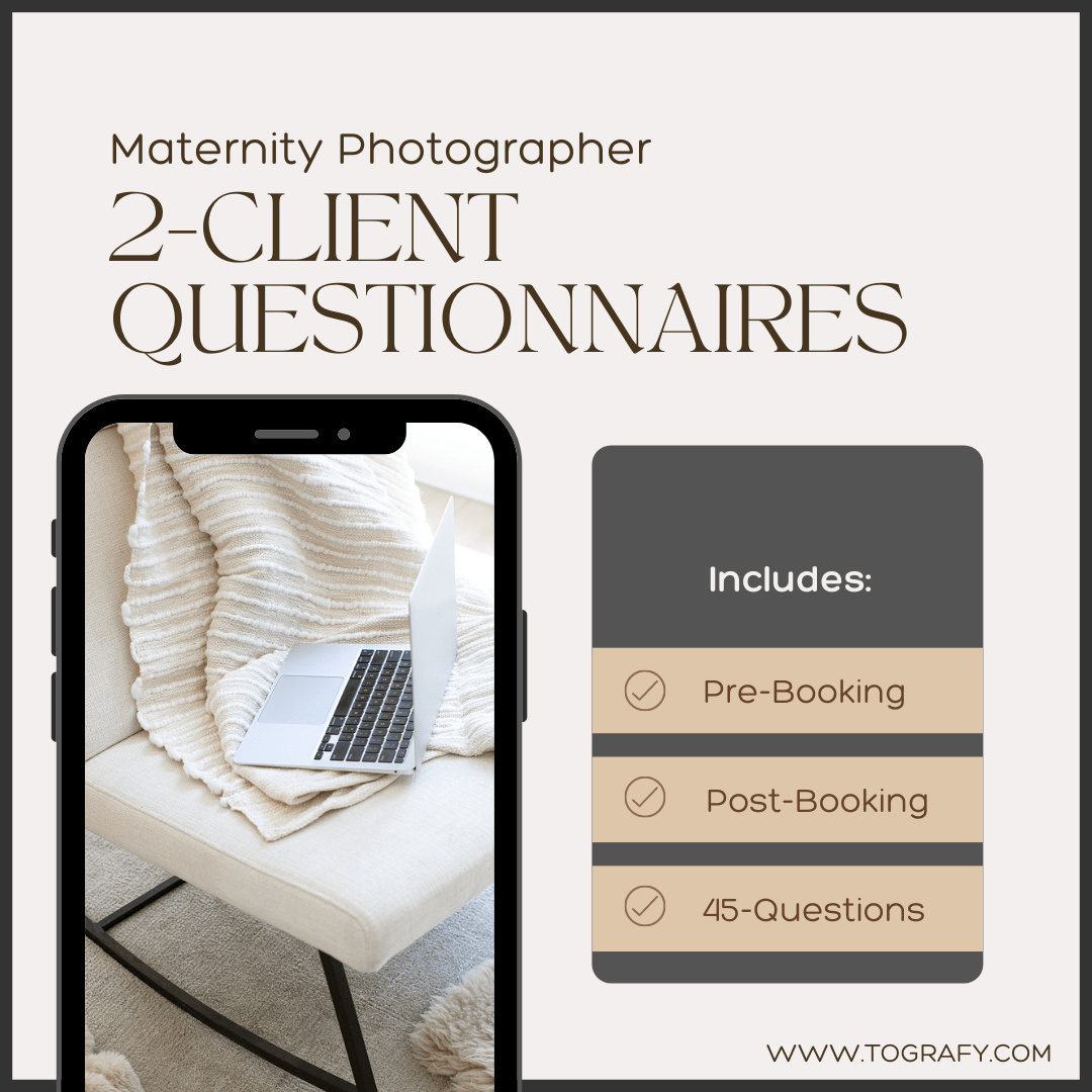 Maternity Photographer: 2 Client Questionnaires